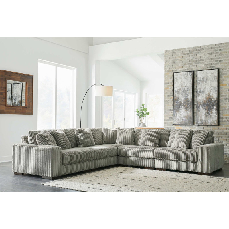 Ebern Designs Adones Fog 5pc Symmetrical Sectional | Wayfair
